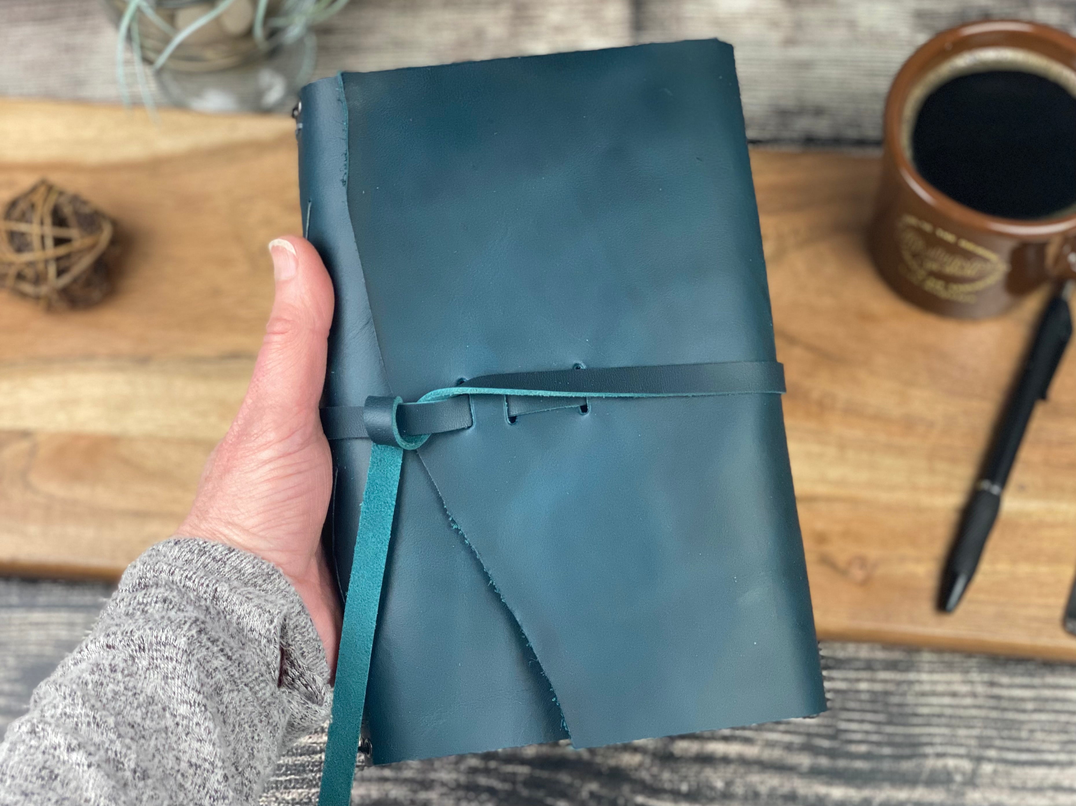 Large Refillable Journal in Dark Teal – Scroll & Ink